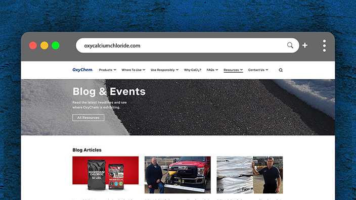 Introducing OxyChem's Enhanced Calcium Chloride Website